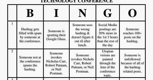 Technology Conference Bingo Take #2!