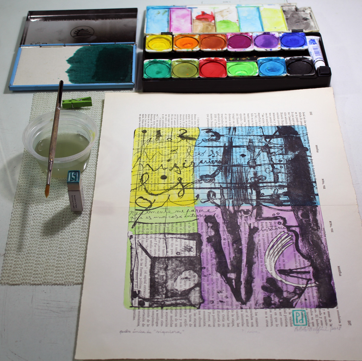 Grabado menos tóxico: Litografias del verano de 2018