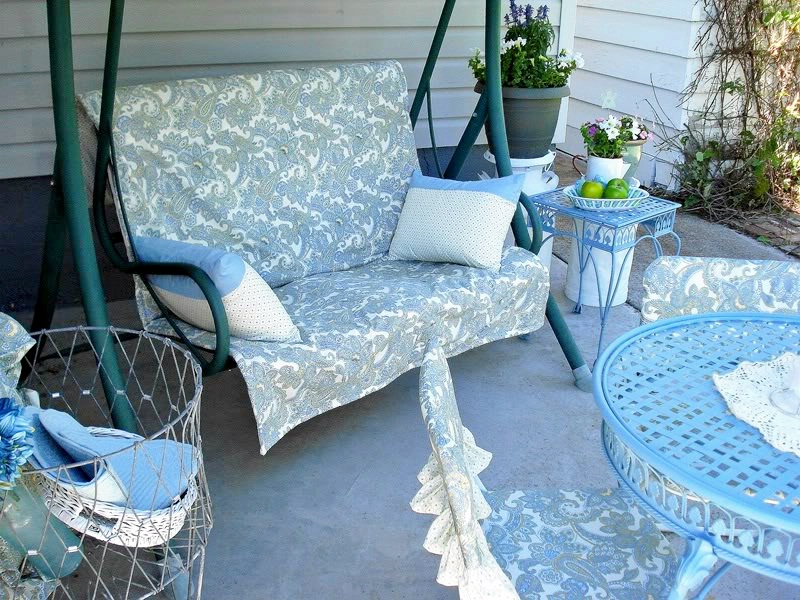Happy To Design: Springtime Sprucing...and a Blue Cottage Veranda