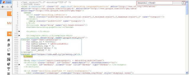 AdFly - Compartilhando e Ganhando: AdFly - Adicionando o Script em seu site ou blog