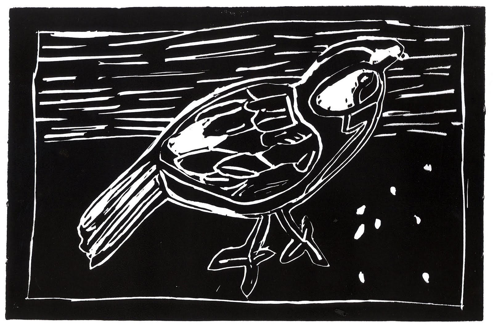 I teach art: Bird Lino Prints