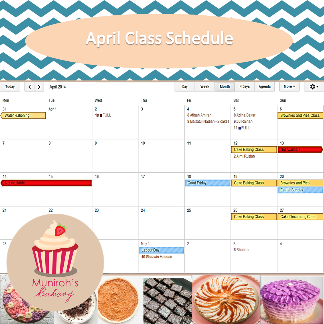 Our last classes will be in April 2014 as we won't be available until ...