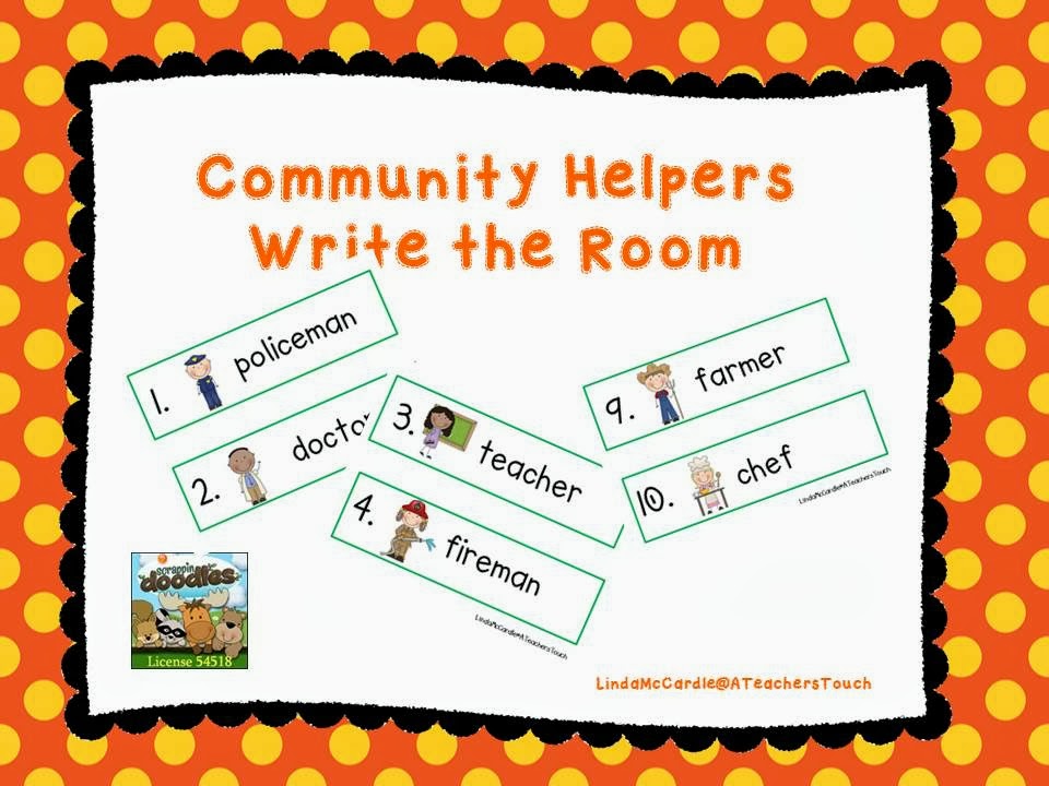 A Teacher's Touch: Community Helpers Write the Room