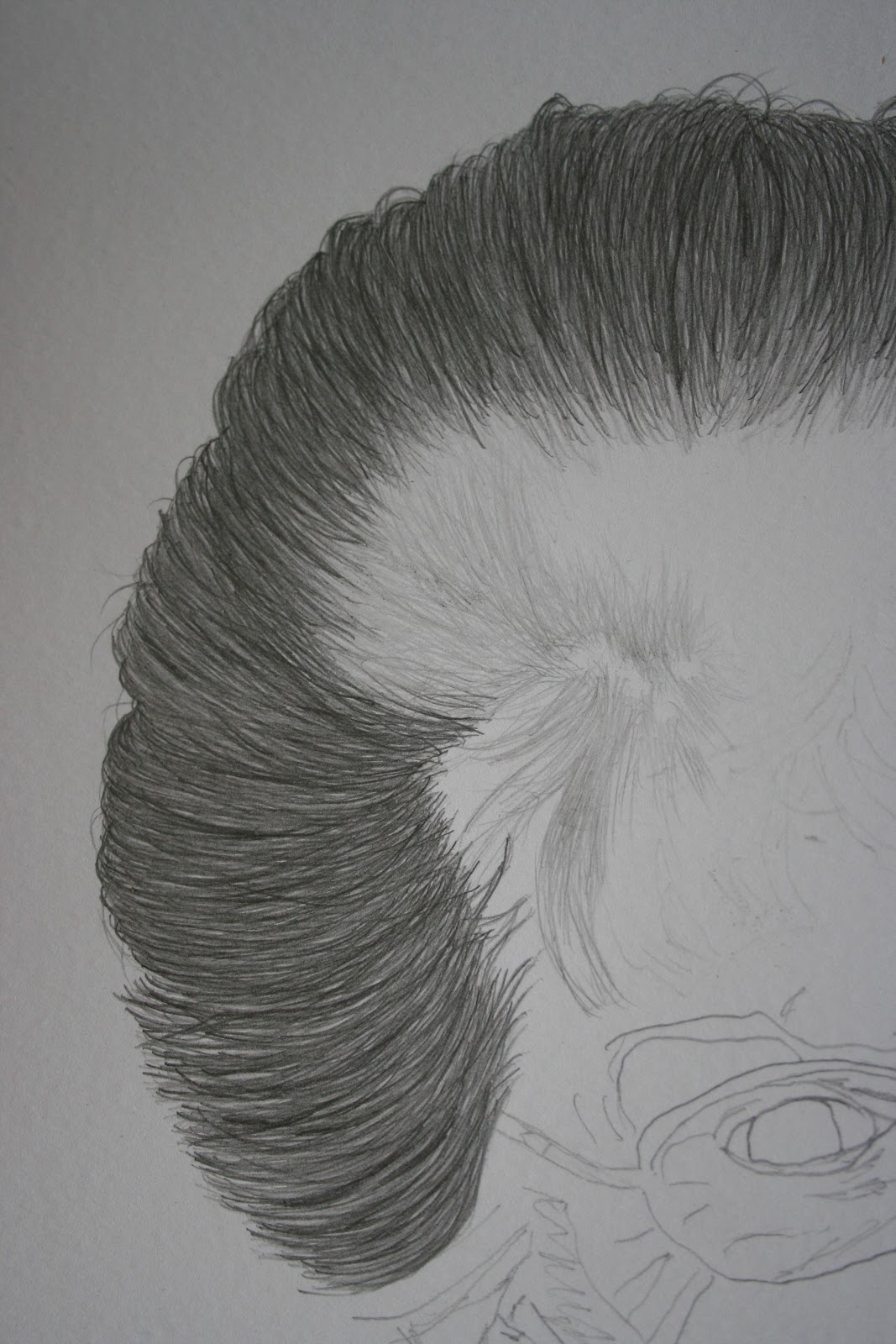 Croft Angle Art Studio: Drawing layers of hair in graphite