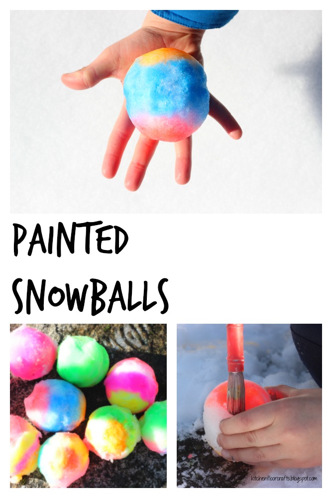 Kitchen Floor Crafts: Painted Snowballs