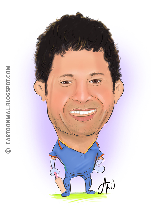 My Cartoons Thoughts: Sachin Tendulkar Caricature