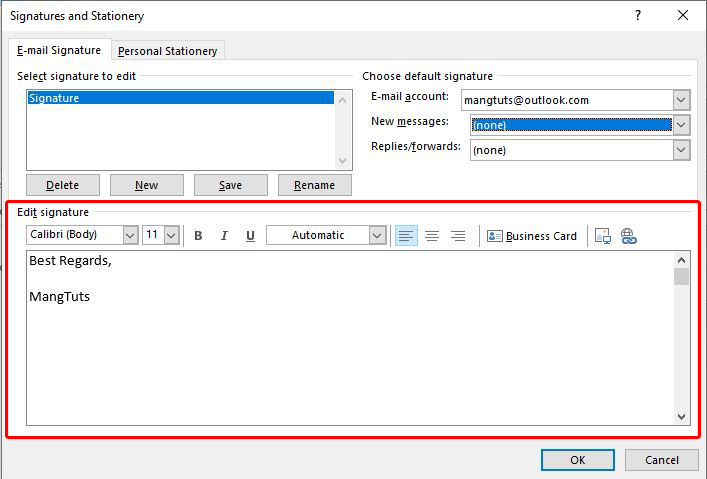 Cara membuat signature di Email