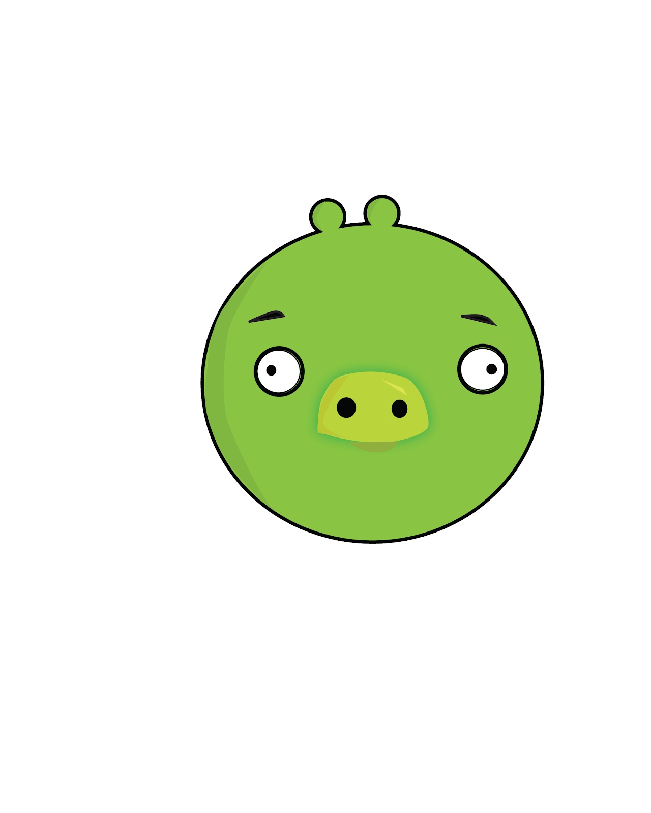 JuanCarlosSalas Portfolio: Green Pig From Angry Birds Illustrator