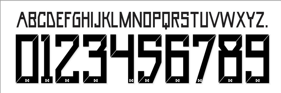 Font Number Football: Font Warrix Sport Thailand 2017