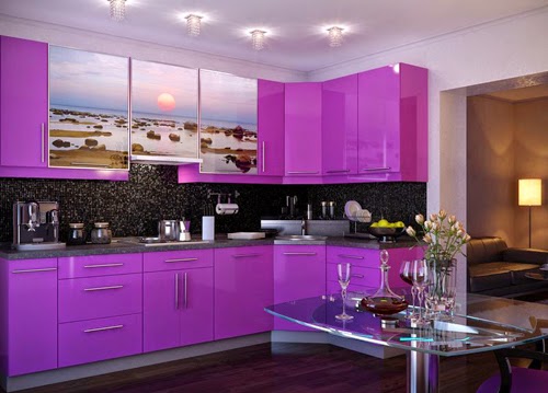 Dapur Minimalis Nuansa Ungu - Jasa Pembuatan Kitchen Set Dan Furniture ...