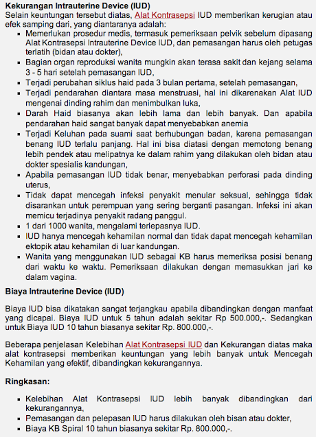 Pengalaman memasang KB IUD