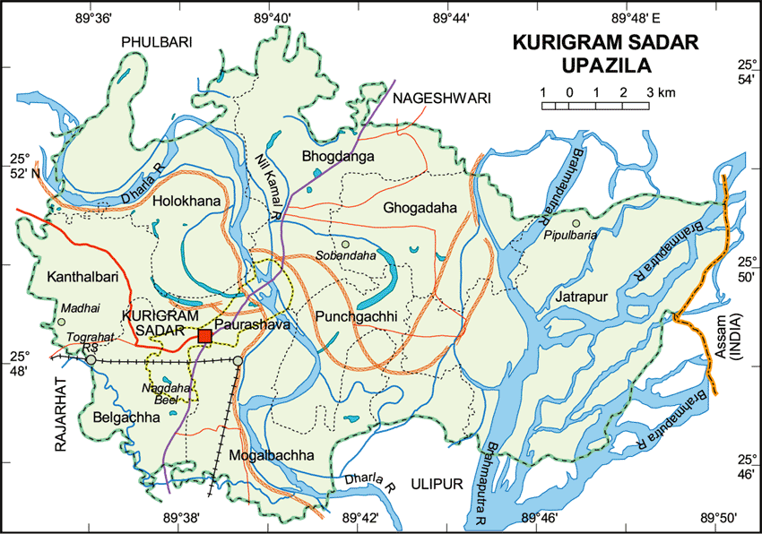 Kurigram: Kurigram District Map