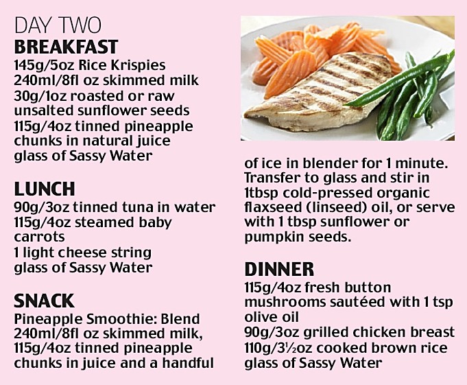 Recipe Momma: 4 DAY DIET- WITH SASSY WATER