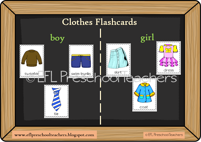 ESL/EFL Preschool Teachers: Clothes Unit for Preschool ESL