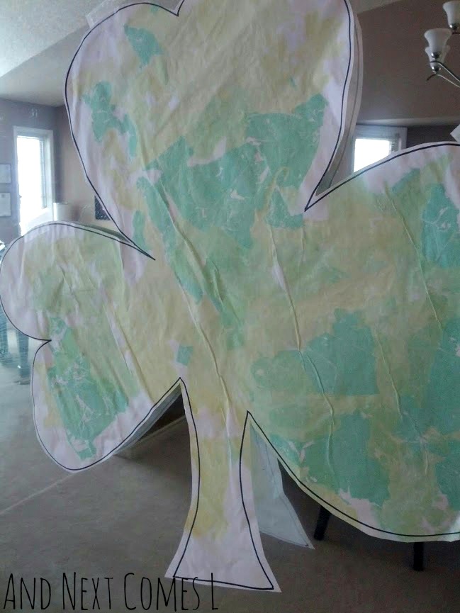 Shamrock Bleeding Tissue Paper Art for St. Patrick's Day | And Next ...