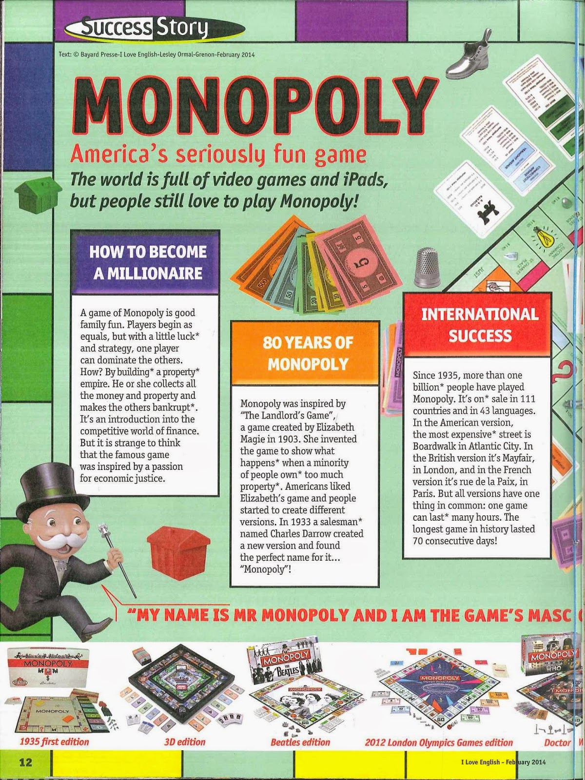 Love English: Monopoly Quiz