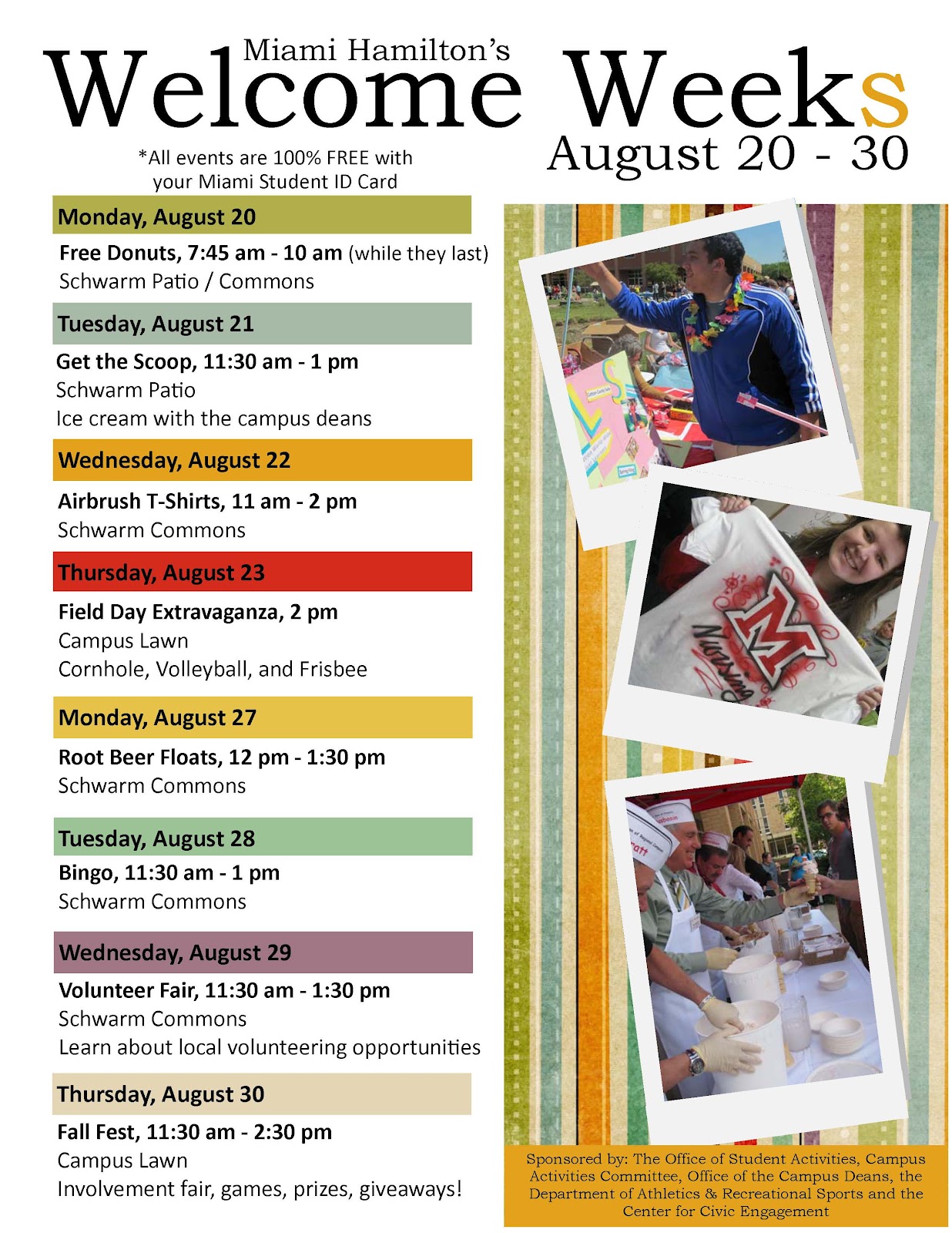 Miami Hamilton's Welcome Weeks Flyer | Design Inspirations | Pinterest ...