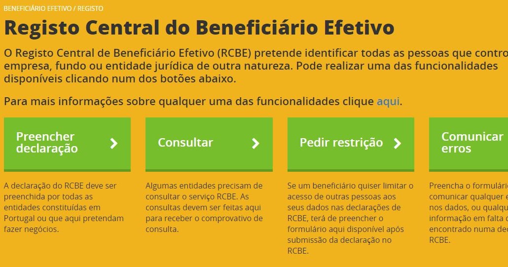 Registo Central de Beneficiário Efetivo ~ C2 CONTABILIDADE