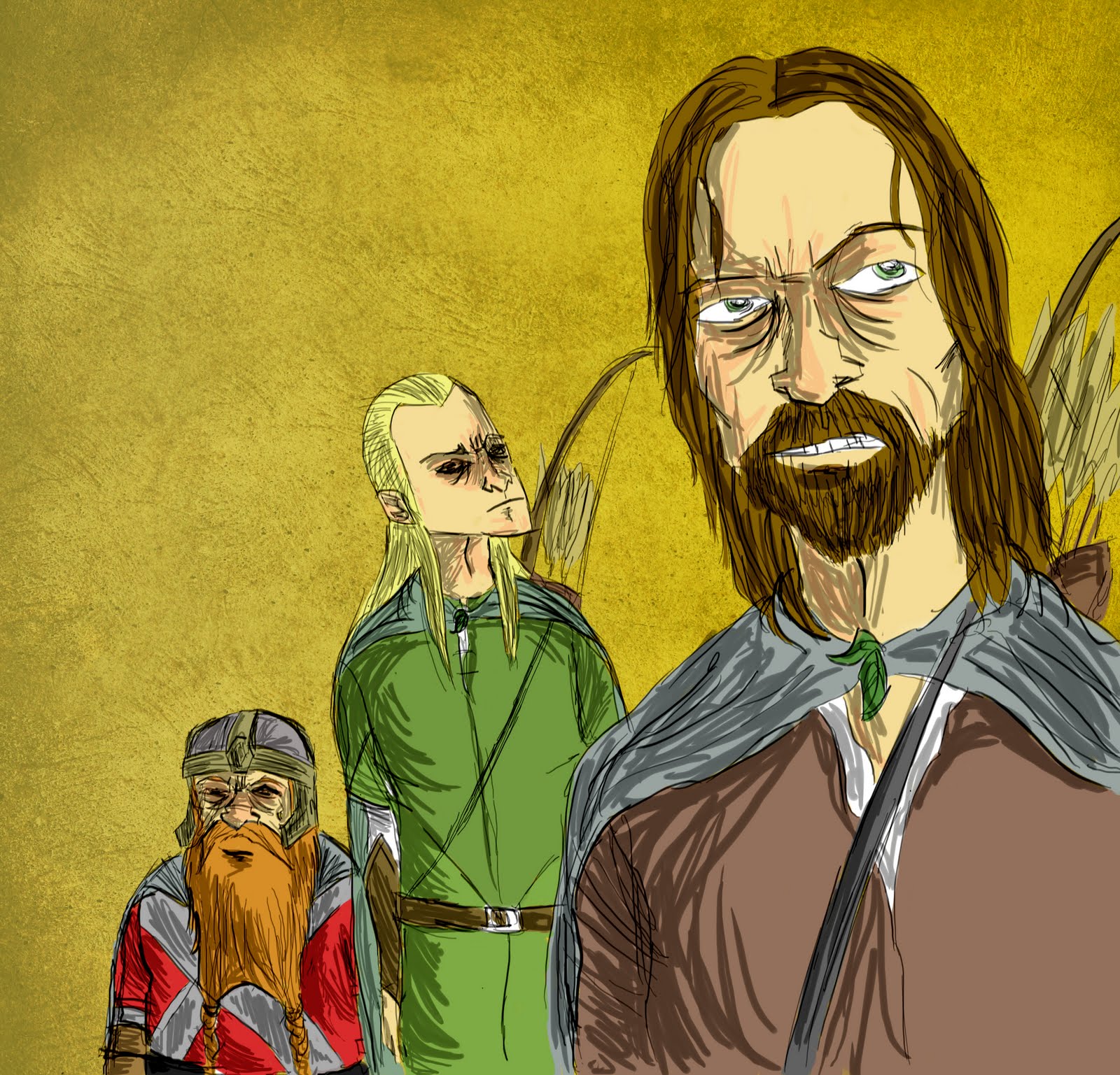 Daily Characters: Aragorn with Legolas & Gimli