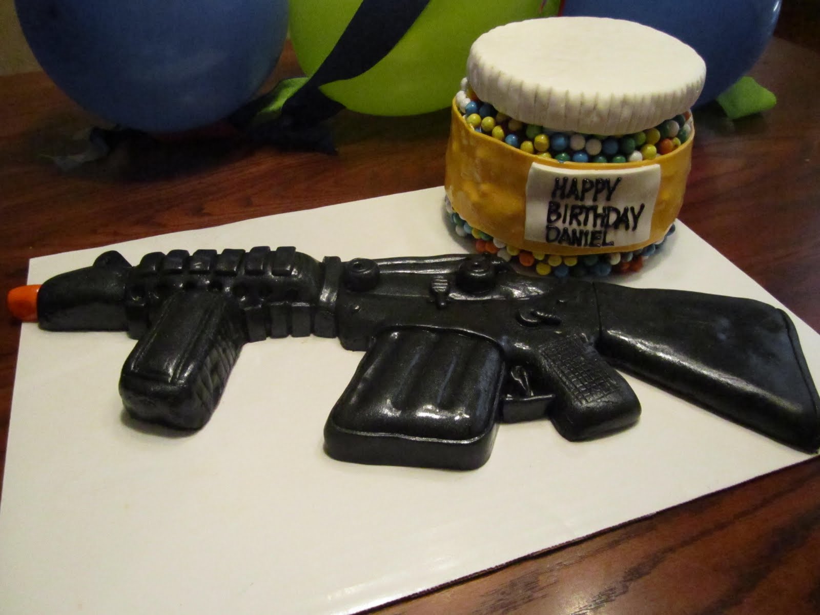 Frosted Insanity: I Love Boys -- Air Soft Gun Cake