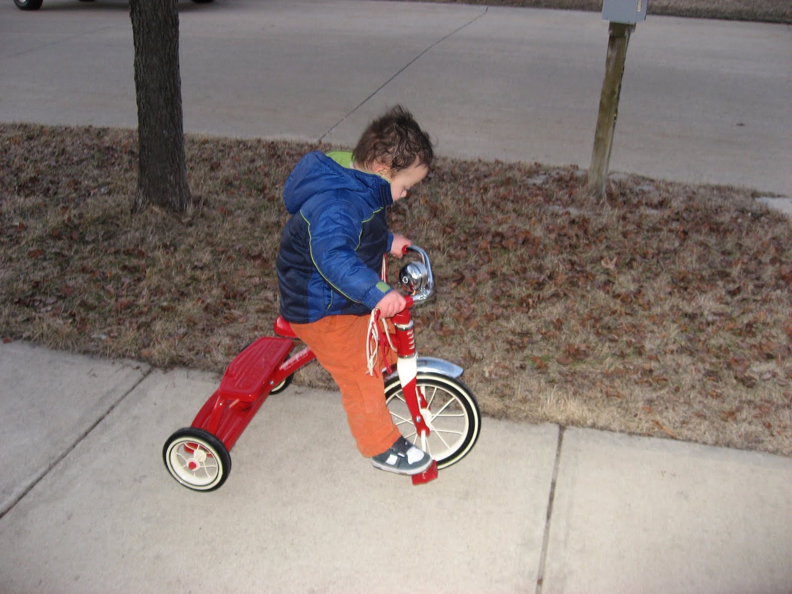 Nathan and Kelly Brown: Baby riding his bike