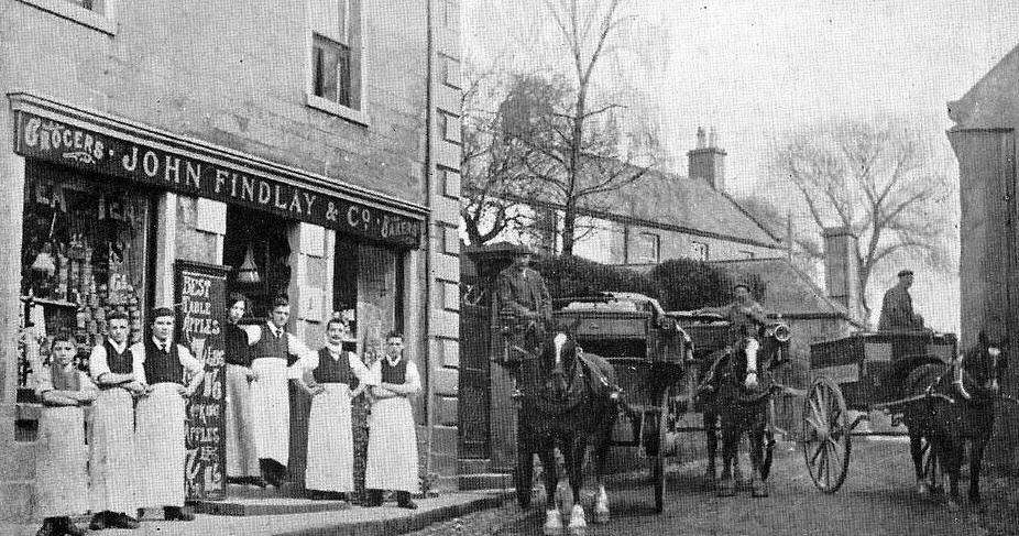 Tour Scotland: Old Photograph John Findlay Shop Alyth Scotland