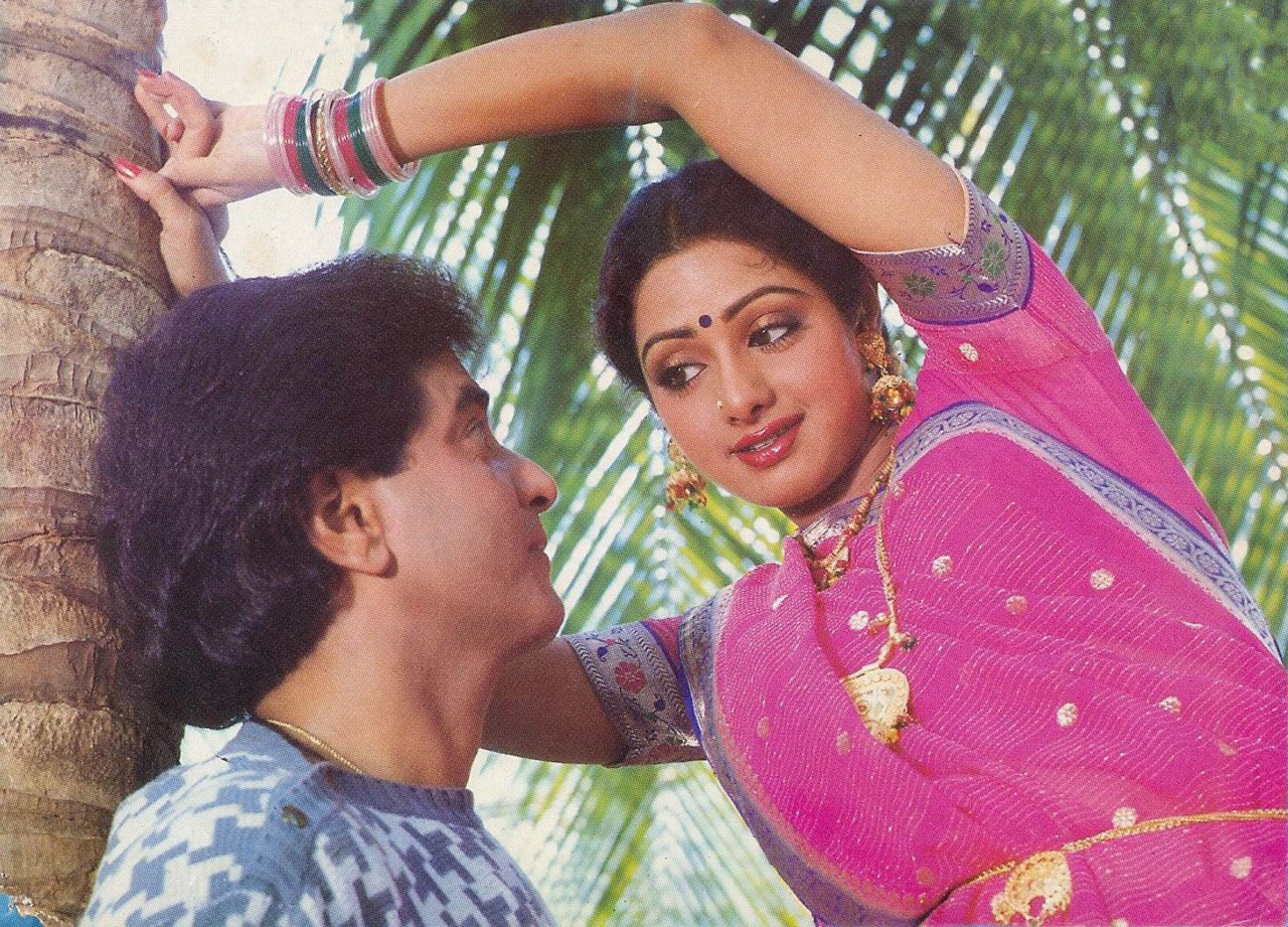 Sridevi: Sridevi, Dilip Kumar, Jeetendra in Dharm Adhikari (1986)