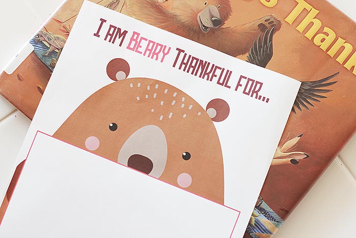 Gratitude Activity for Preschoolers: Free Printable Inspired by Bear ...