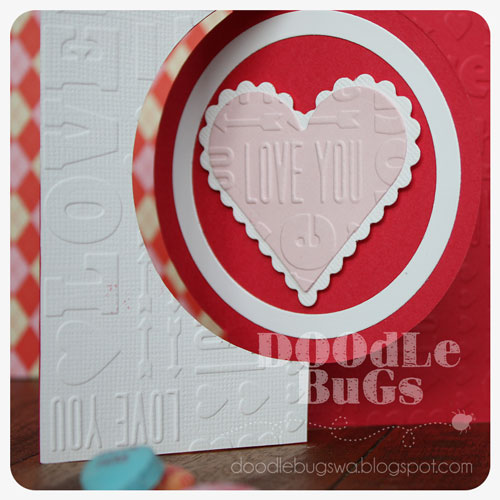 Doodlebugs: Circle Flip Card for Valentine's Day