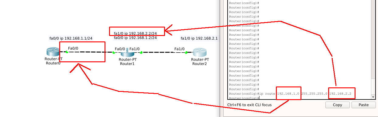 static routing next hop di cisco packet tracer