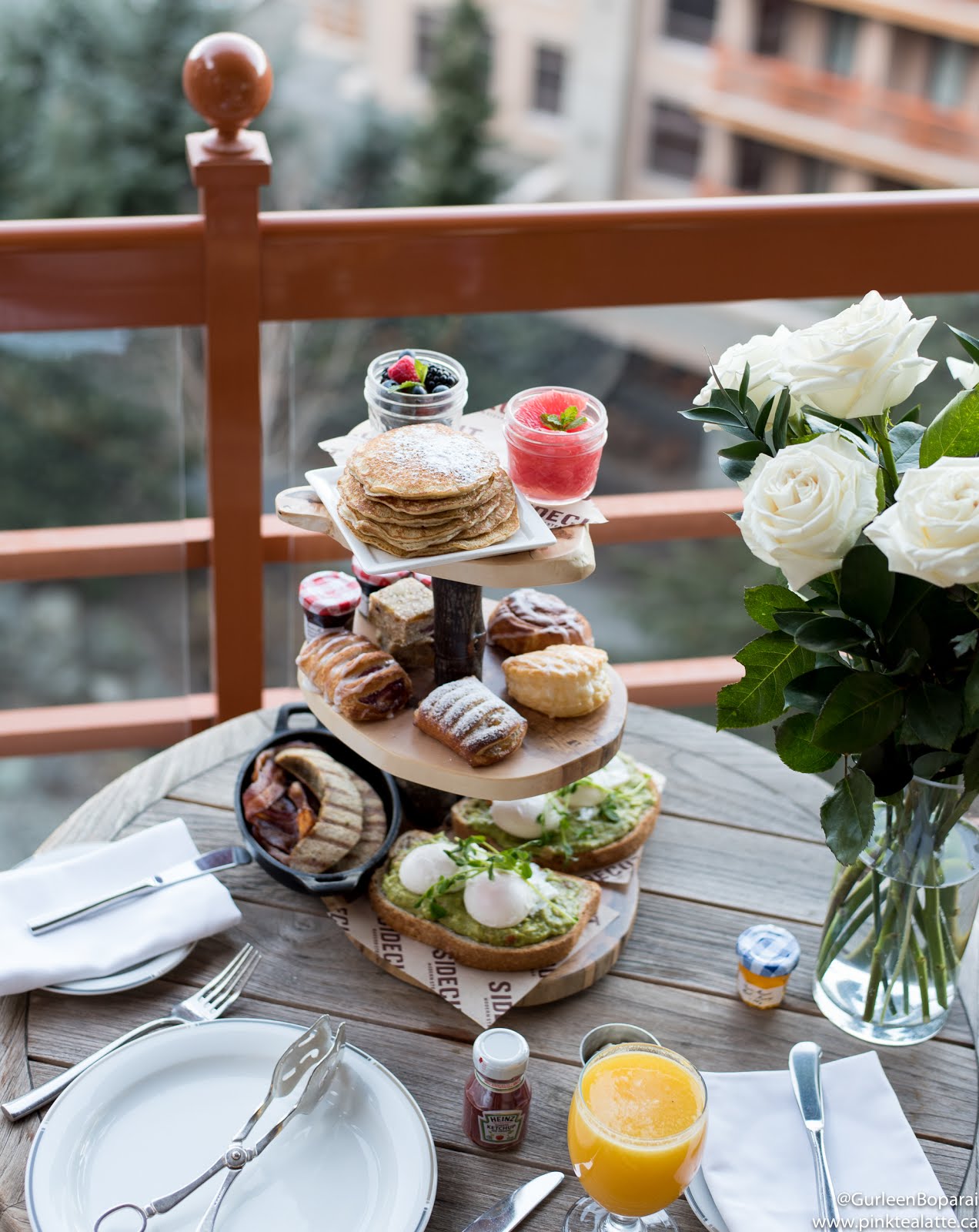 Pink Tea Latte: Four Seasons Resort Whistler Balcony Breakfast