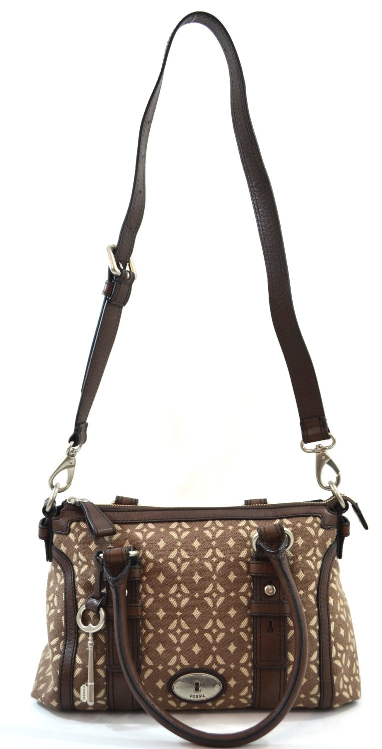 USA Boutique: FOSSIL Maddox Signature Satchel - Pecan