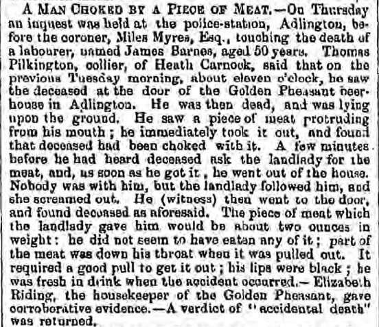 Chorley's Inns and Taverns: Adlington - Golden Pheasant