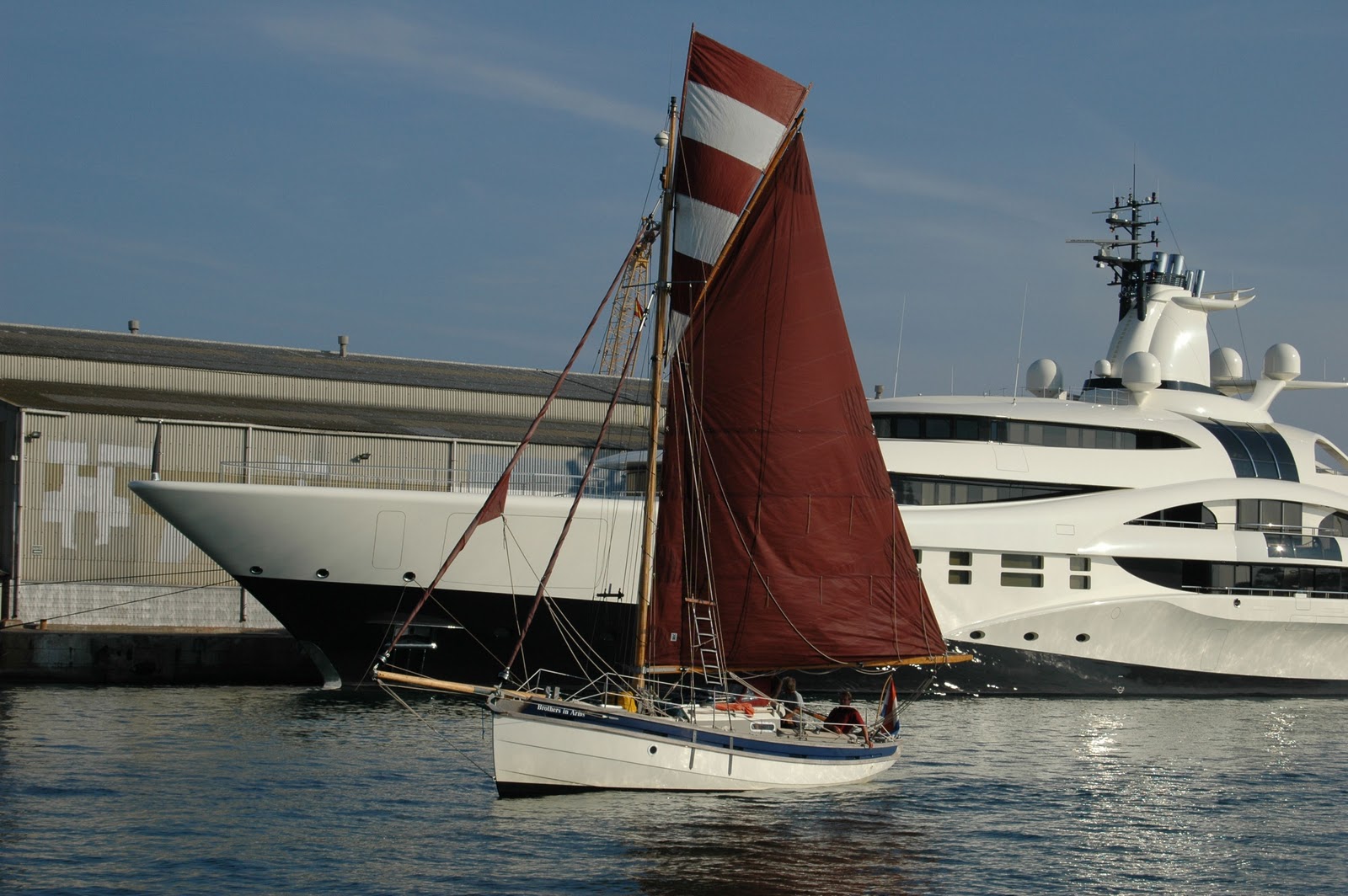 tall ships and the beauty of sailing: Barcelona, beauty of sailing