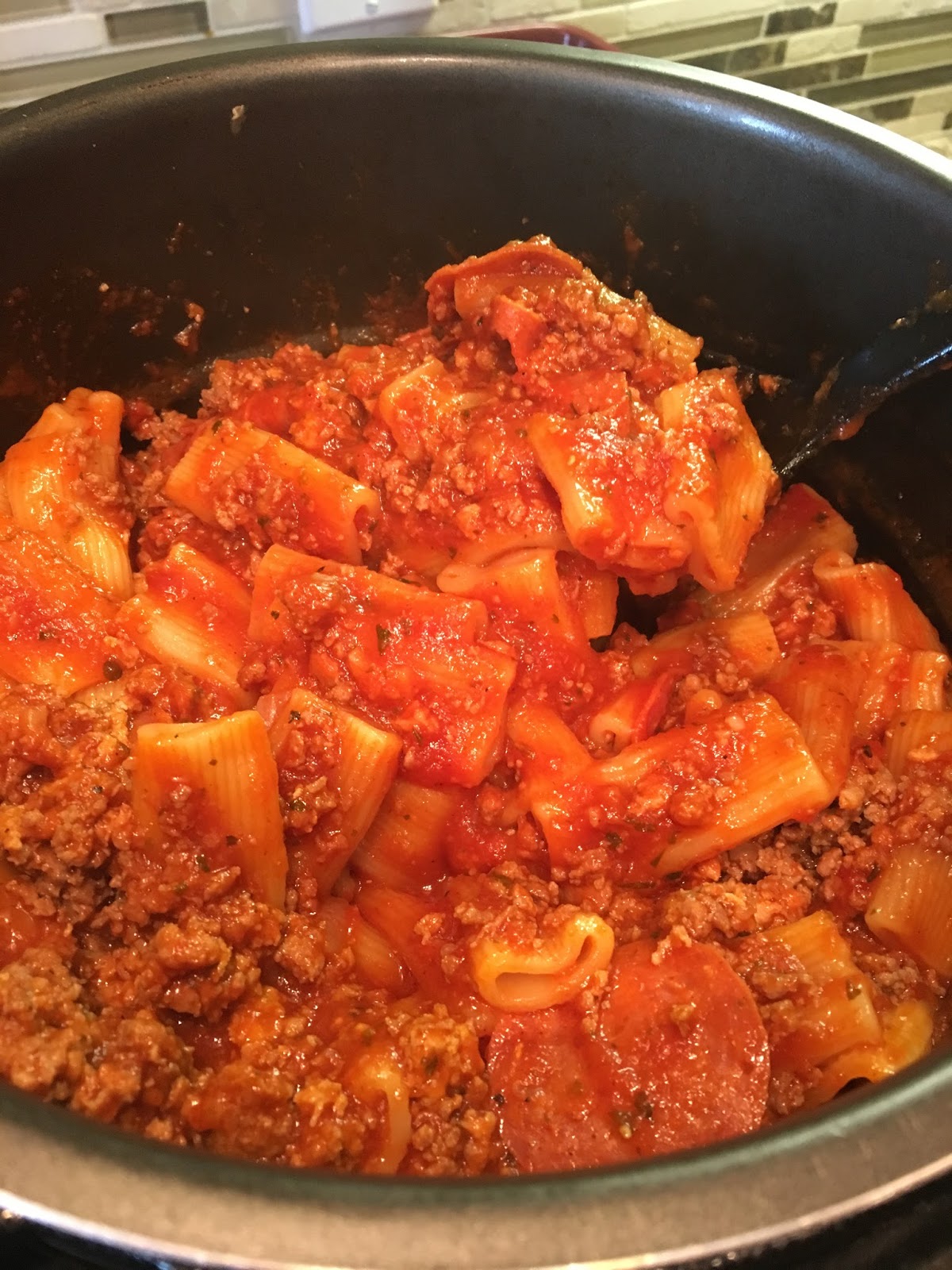 Instant Pot Pepperoni Pizza Rigatoni | Chasing Saturdays