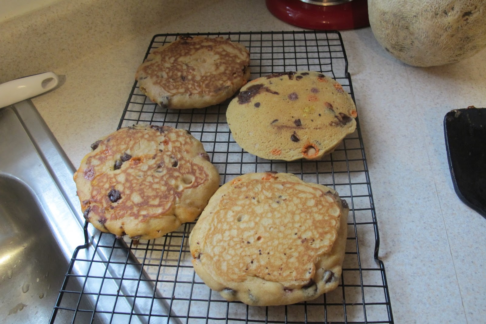 Laura's Culinary Adventures: Peanut Butter Pancakes with Reese's Pieces ...