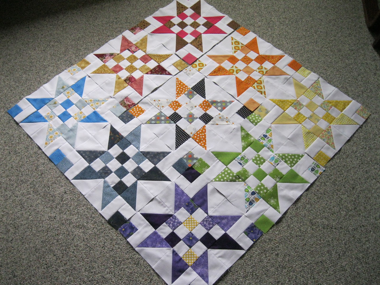 Little Penguin Quilts: Scrap Jar Stars for May