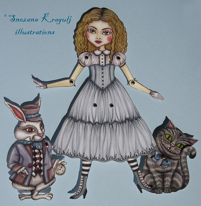 Katy and the cat: New Paper dolls:"Alice in Wonderland" and "Sisters"