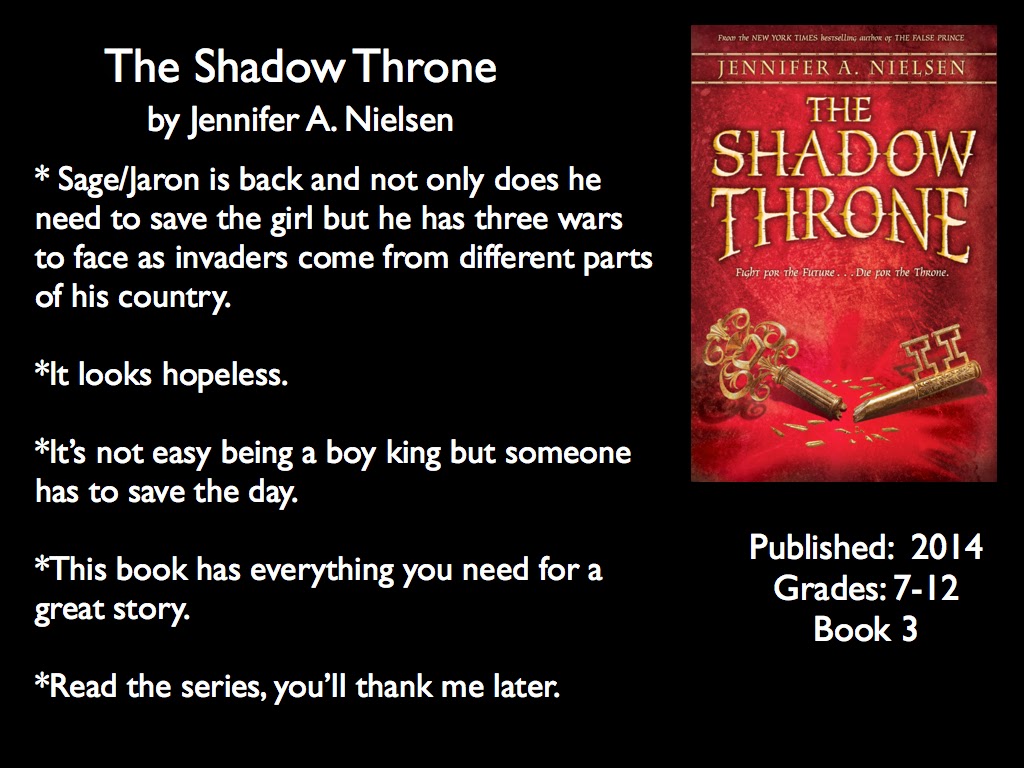 Young Adult Reading Machine: The Shadow Throne by Jennifer A Nielsen