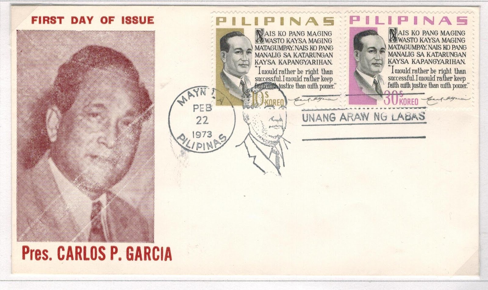 Philippine Republic Stamps : 1963 -1973 Presidential Credo Series