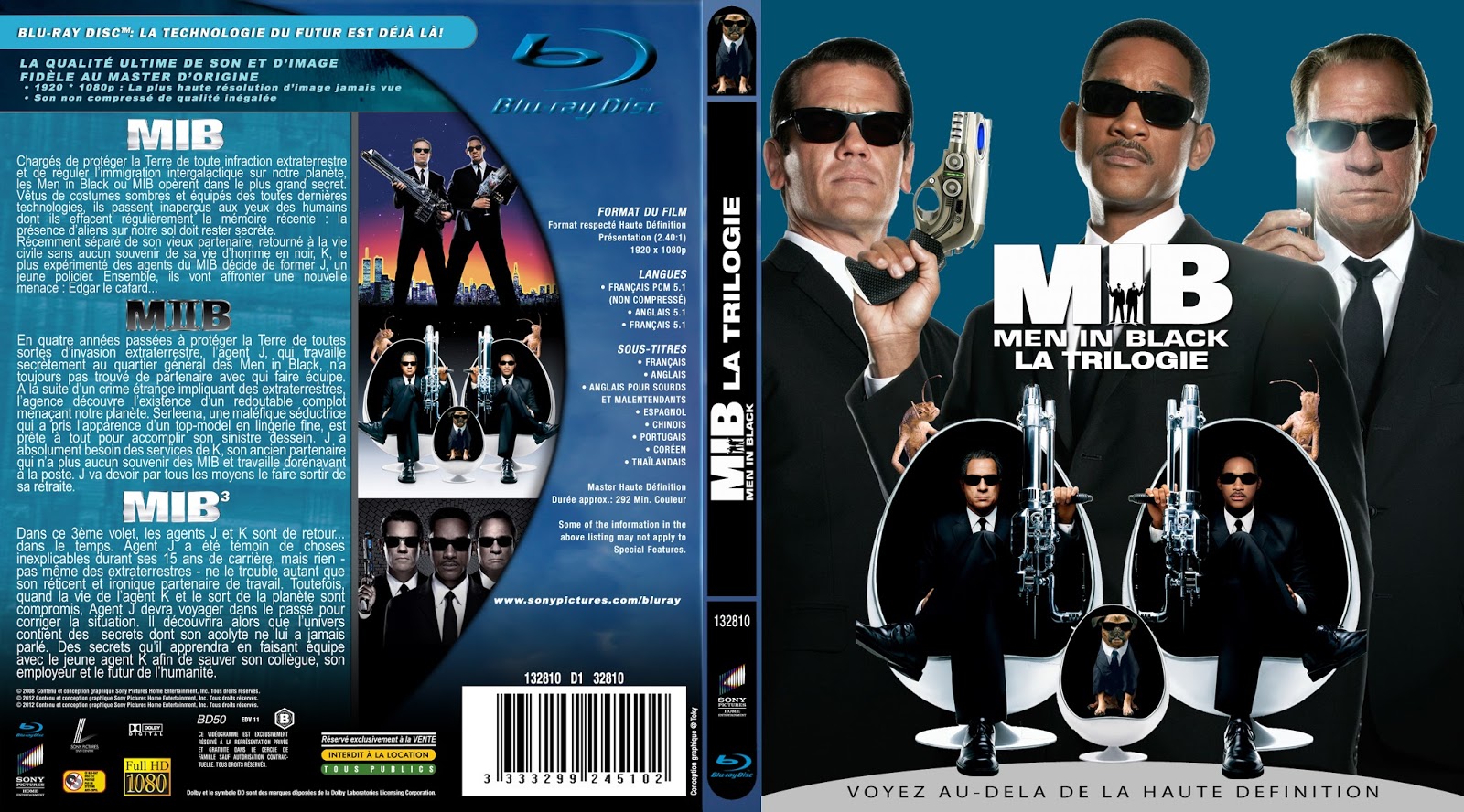 BLU-RAY JAQUETTES BLU-RAY: MIB - Men in black - La trilogie