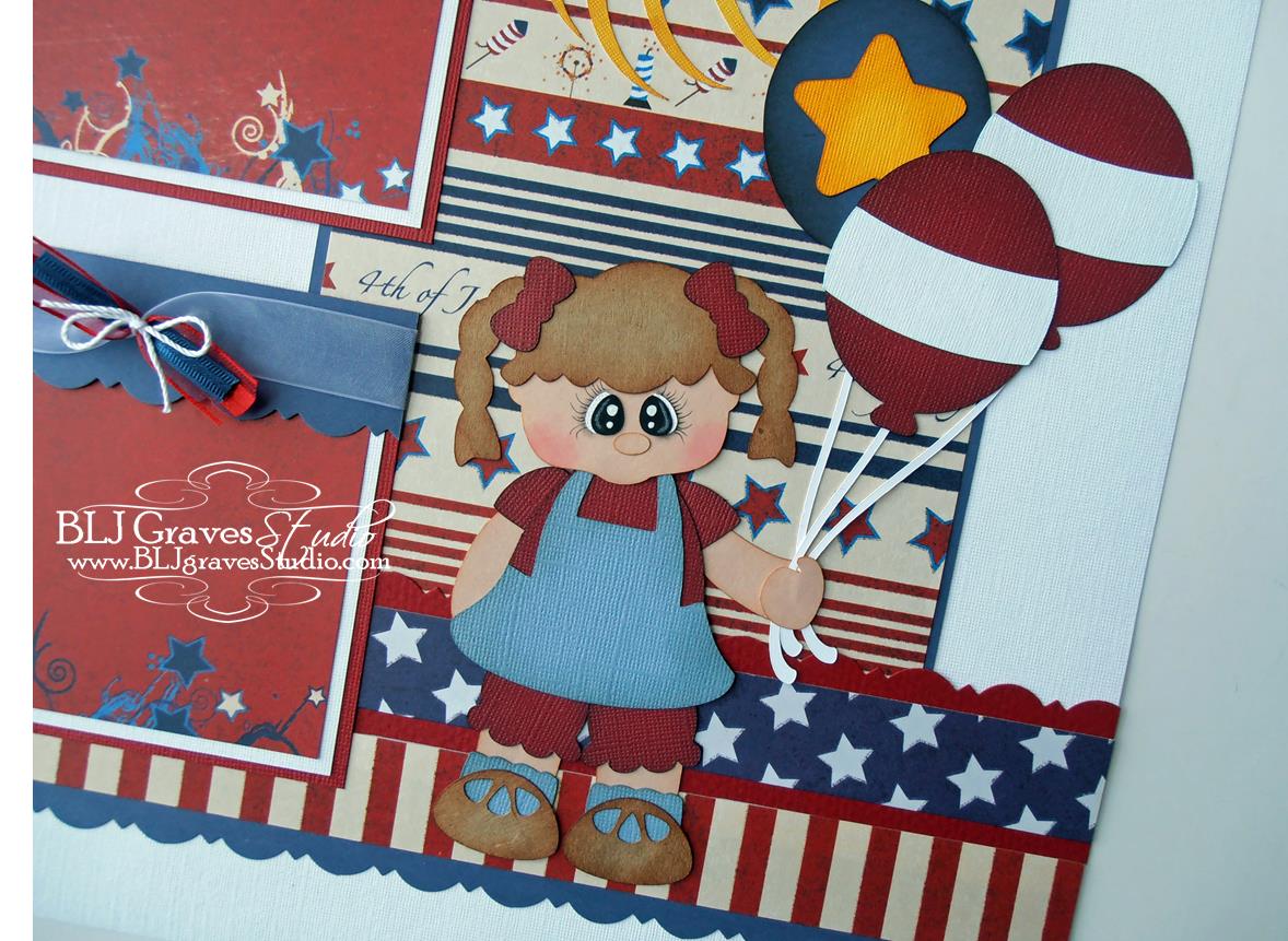 BLJ Graves Studio: 4th Of July Scrapbook Pages