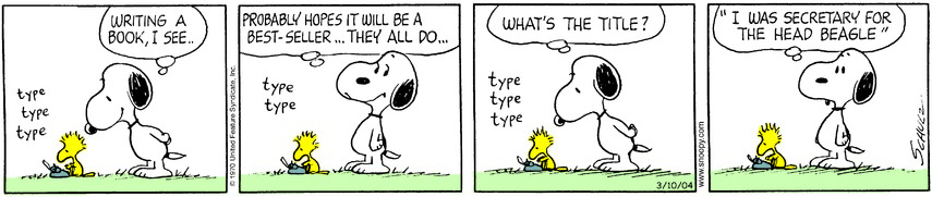 Jack Kost: Snoopy & Woodstock, on writing: