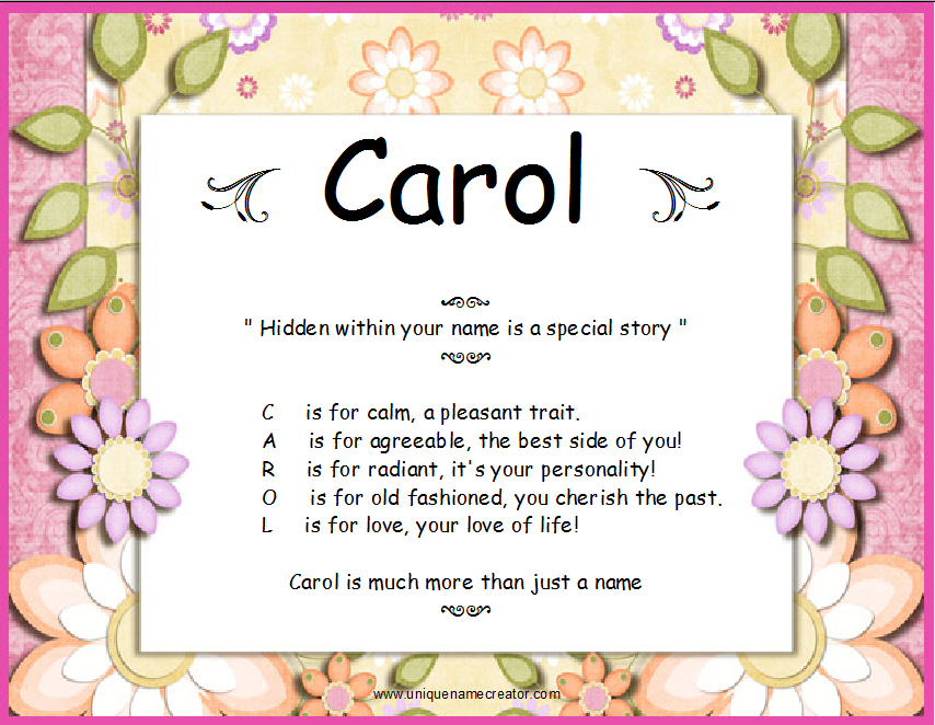 Carol | Unique Name Creator