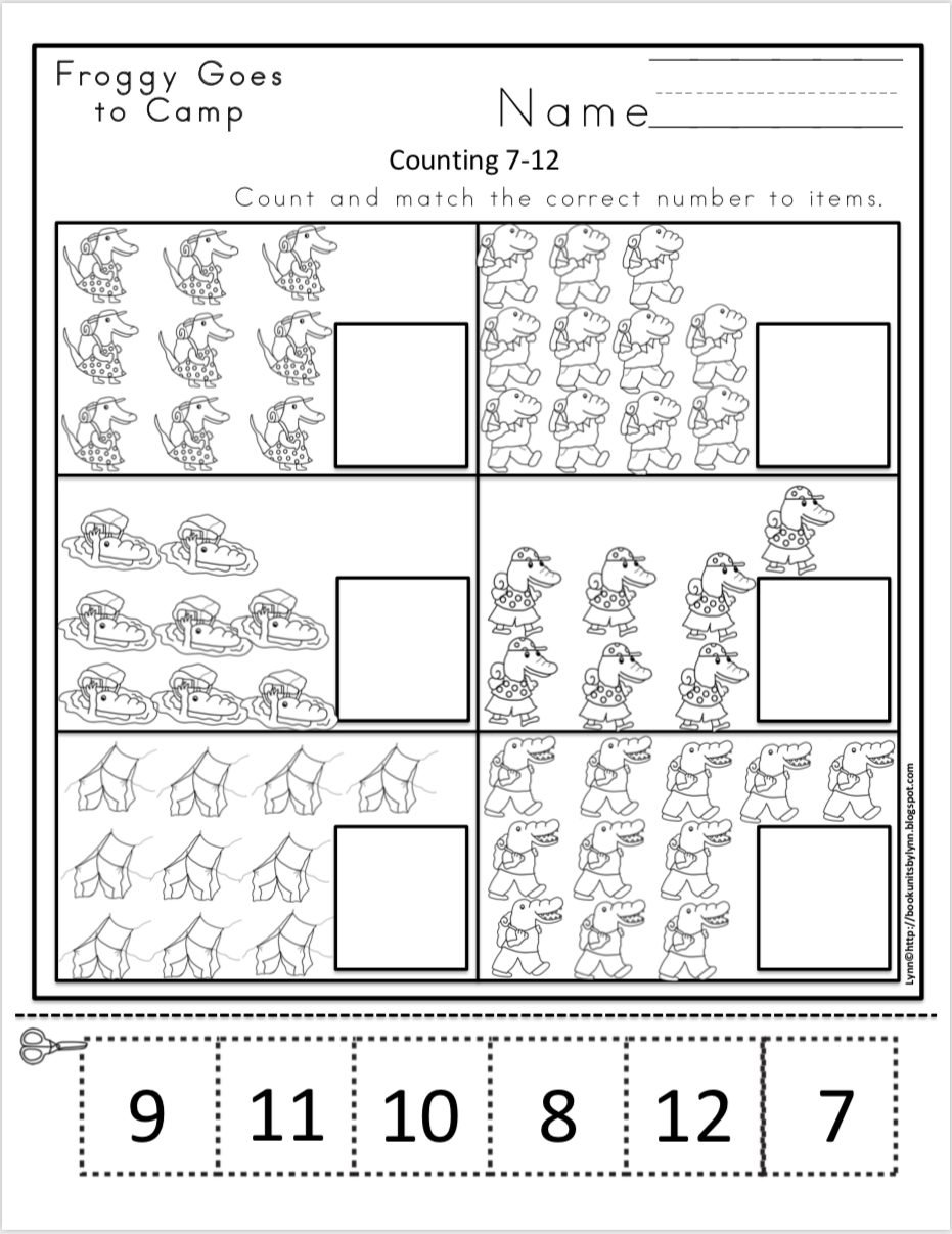 FROGGY GOES TO CAMP BOOK UNIT ~ Book Units by Lynn