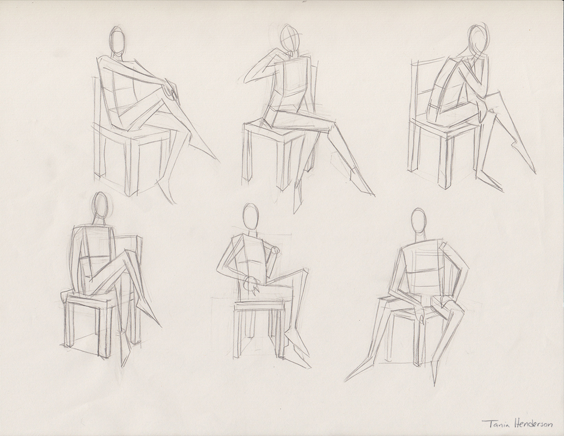 Draw Speak: Box People in Chairs