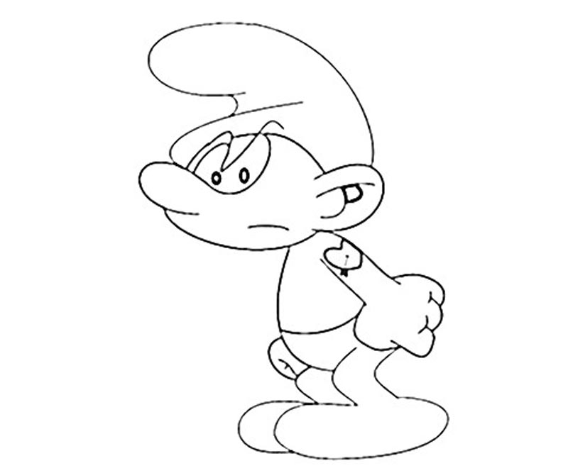 #7 Hefty Smurf Coloring Page