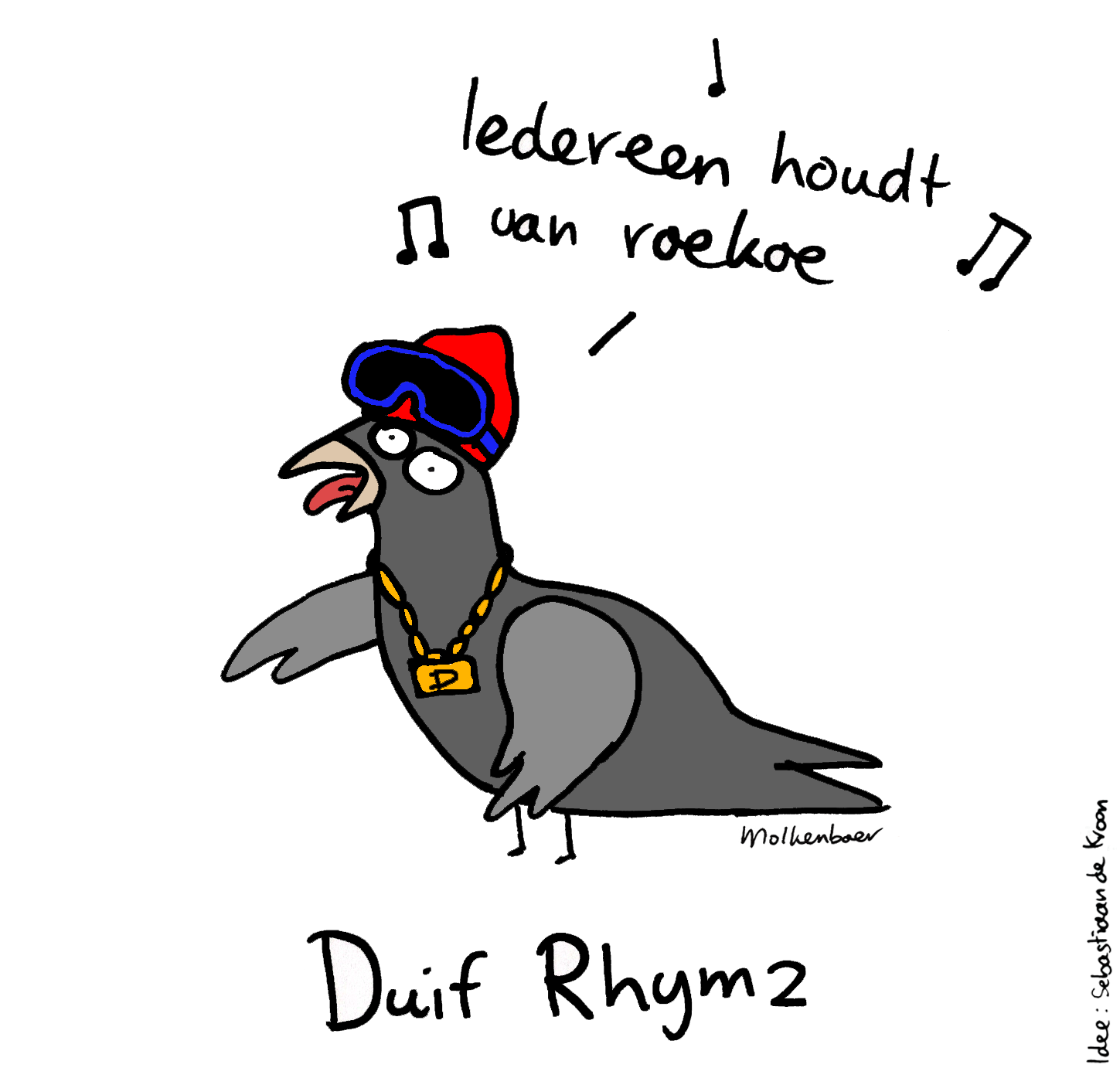 Molkenboer, cartoons en illustraties: Cartoon: Duif