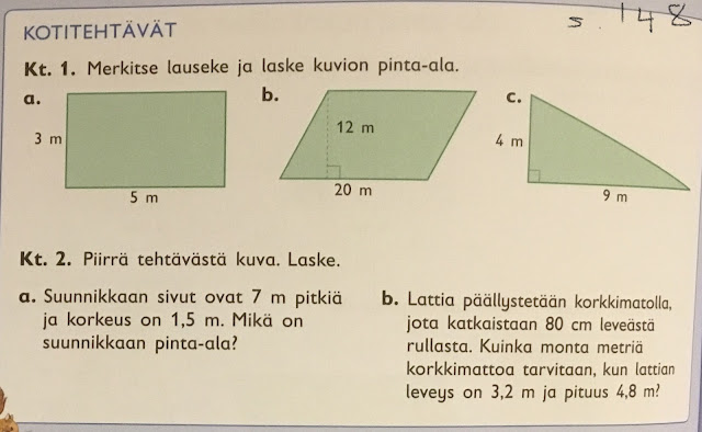 Matikkamato: Pinta-alan laskeminen ja piirtäminen