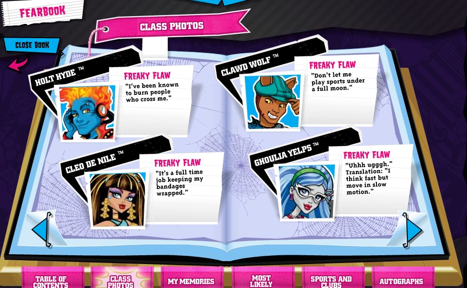 Sweet Darkness: El Fearbook de Monster high